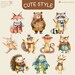 Woodland Animals Watercolor Bundle Clipart, Cute Forest Animals PNG ...