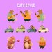 30 Bundle Capybara Clipart | High Quality Transparent Pngs| Instant ...