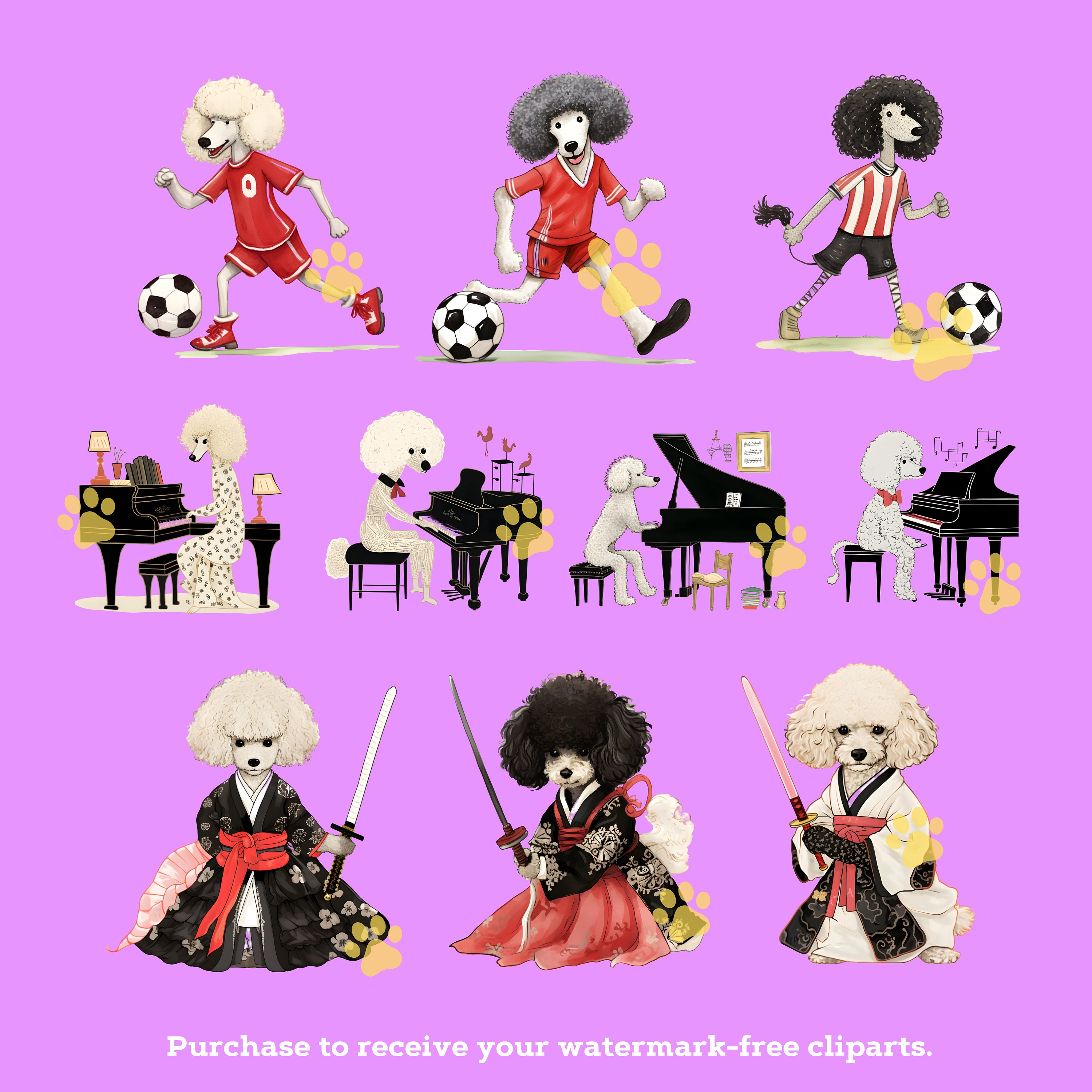 30 Bundle Poodle Clipart | Cute Dog | Puppy | Animal | Dog Breed | Dog ...