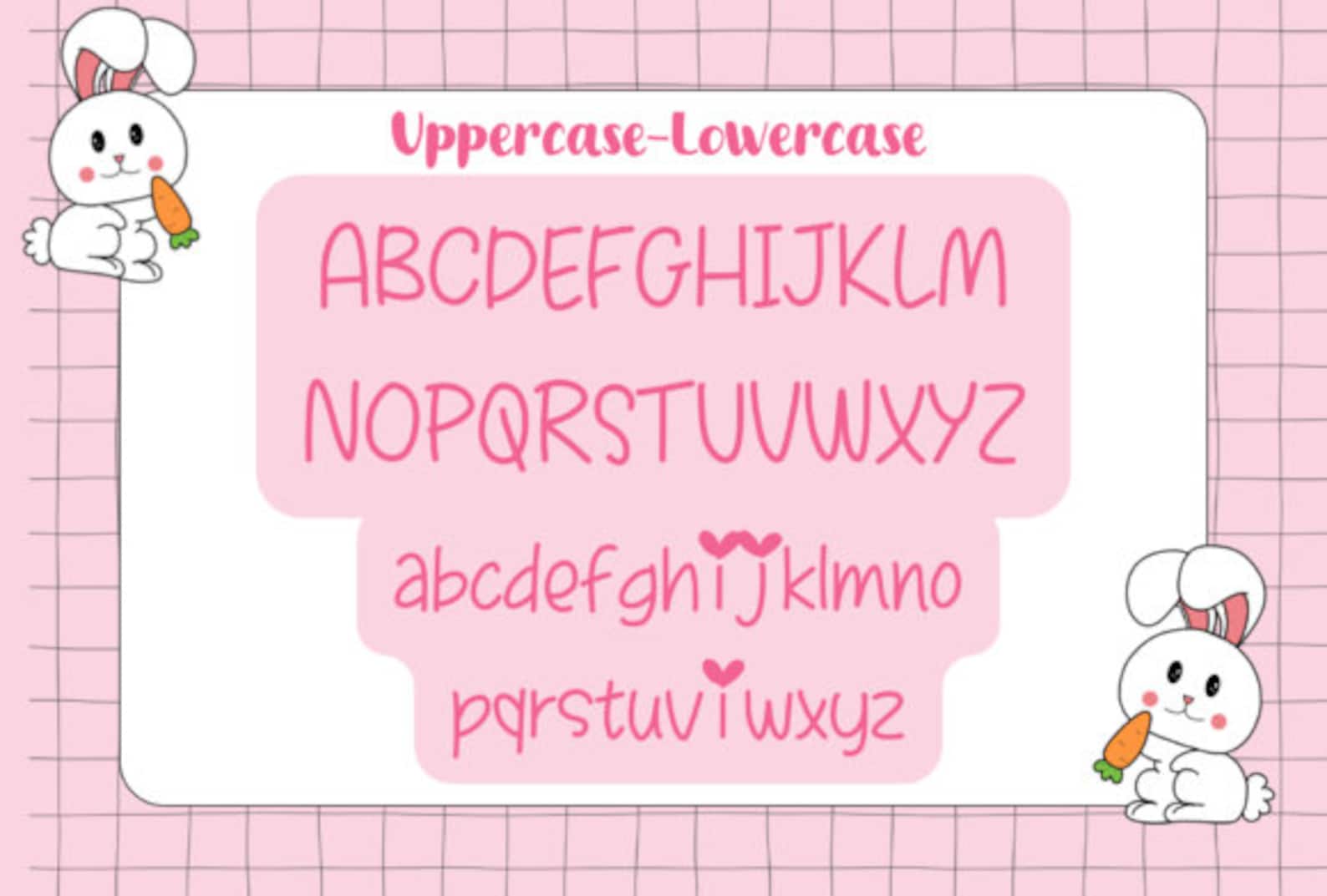 Rabbits Font, Handwritten Font, Chunky Font, Modern Calligraphy Font ...