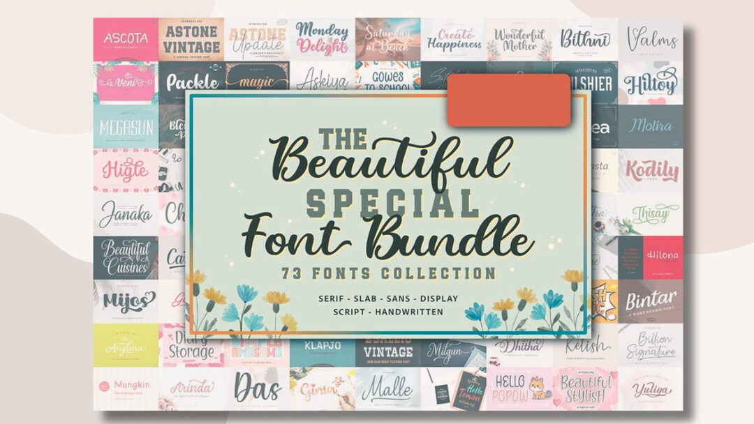 The Beautiful Special Font Bundle Instant Digital Download procreate ...