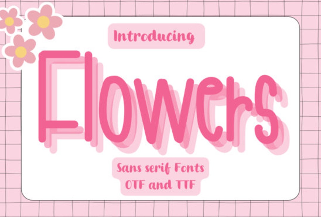 Flowers Font, Handwritten Font, Chunky Font, Modern Calligraphy Font ...