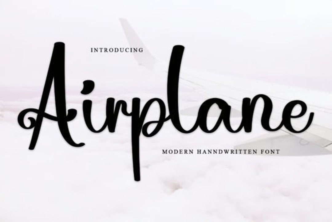 Airplane Font Bold Font Vintage Font Retro Calligraphy - Etsy