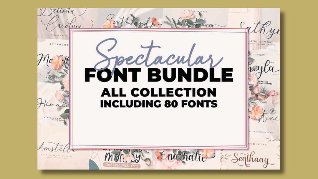 Spectacular Font Bundle, Modern Font, Display Font, Cricut Font ...