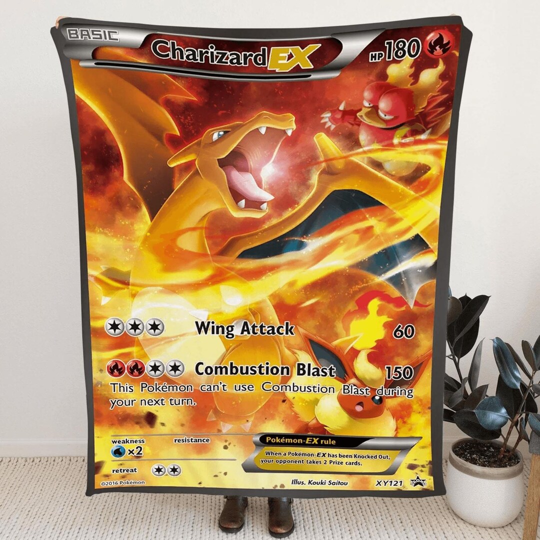 Custom Personalize Charizard EX XY Series Blanket - Etsy