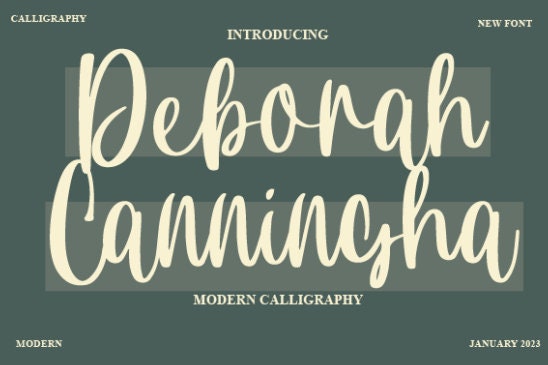 Deborah Canningha Font, Handwritten Font, Cricut Font, Casual Font ...