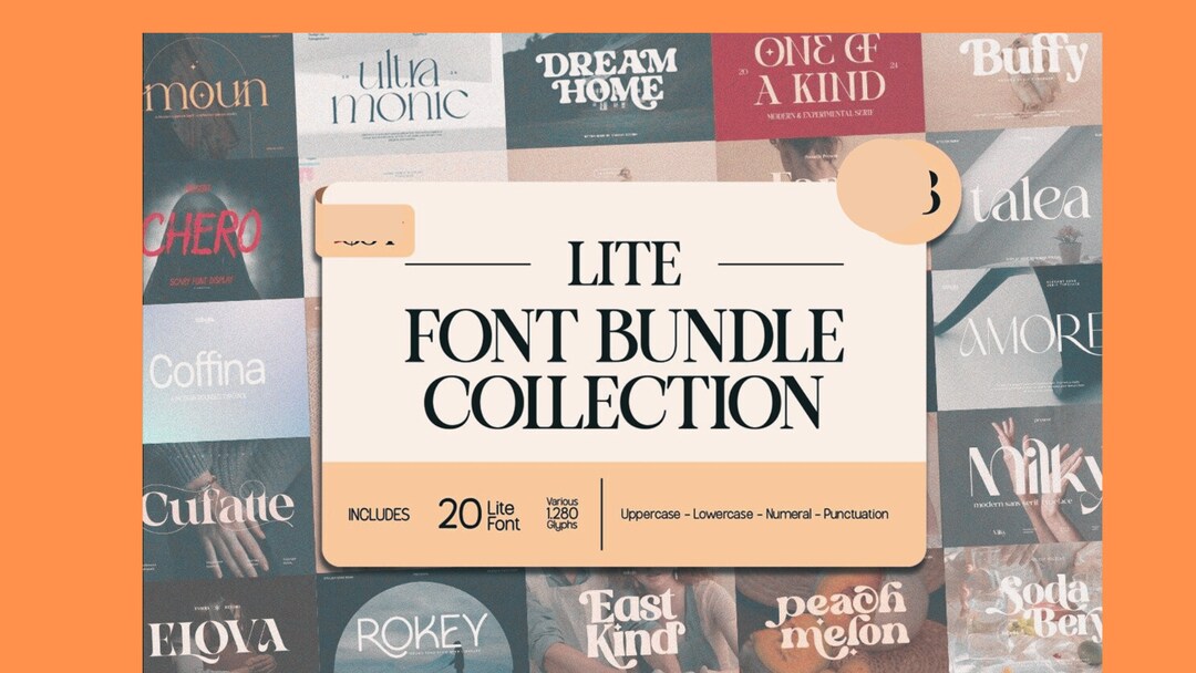 Lite Collection Font Bundle Instant Digital Download procreate Prints ...