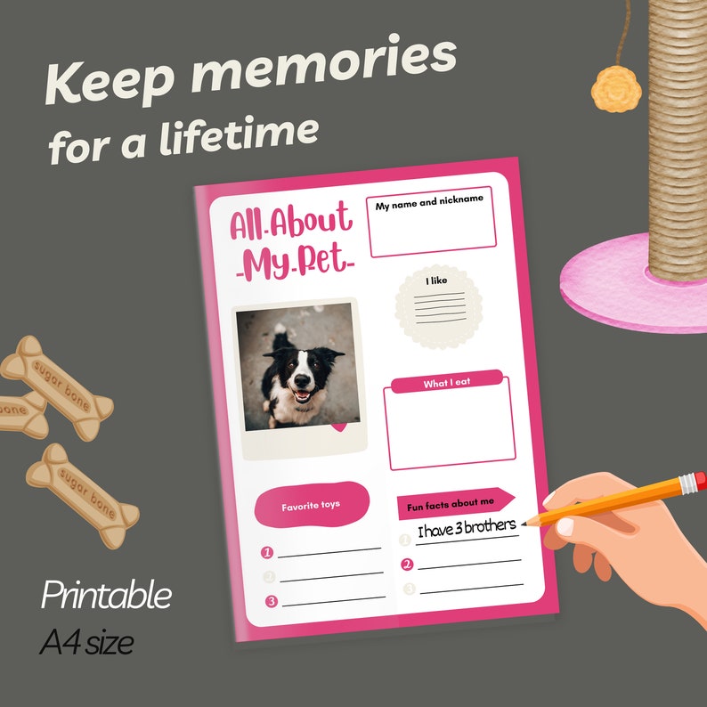 All About My Pet Printable Template - Etsy