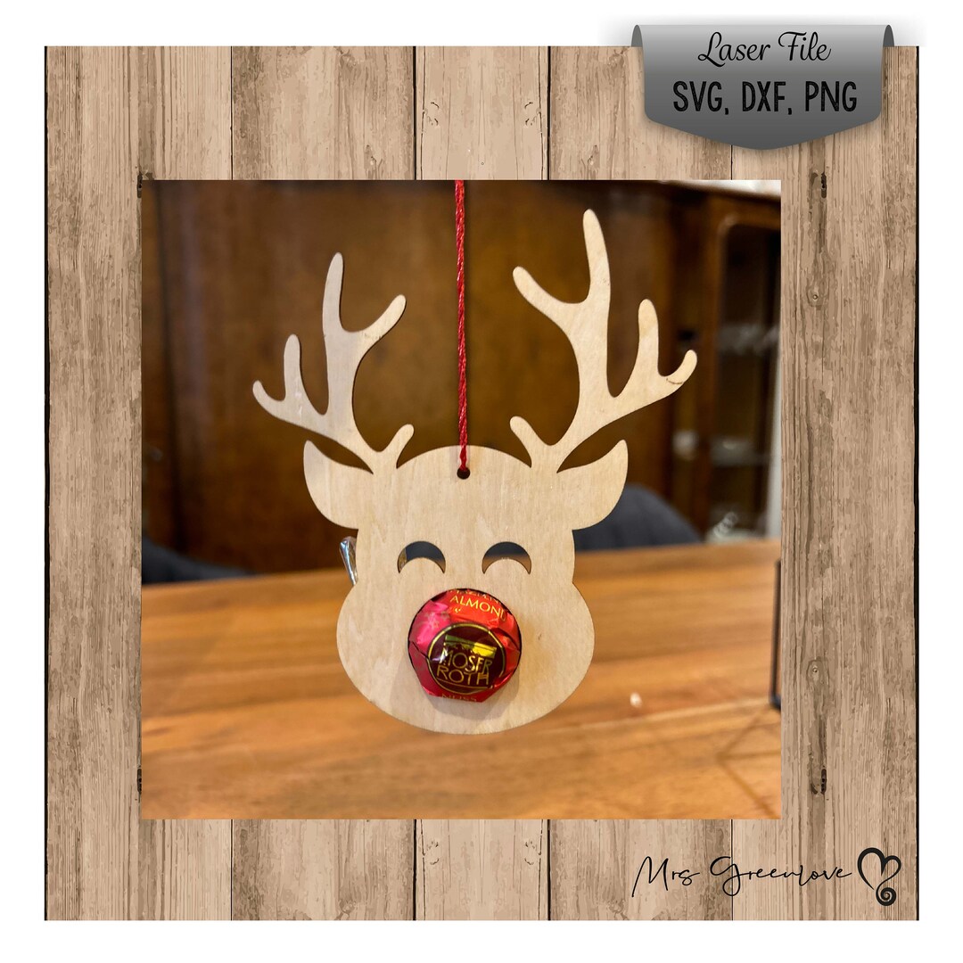 Laser File Reindeer Rudolf Svg, Dxf, Png - Etsy