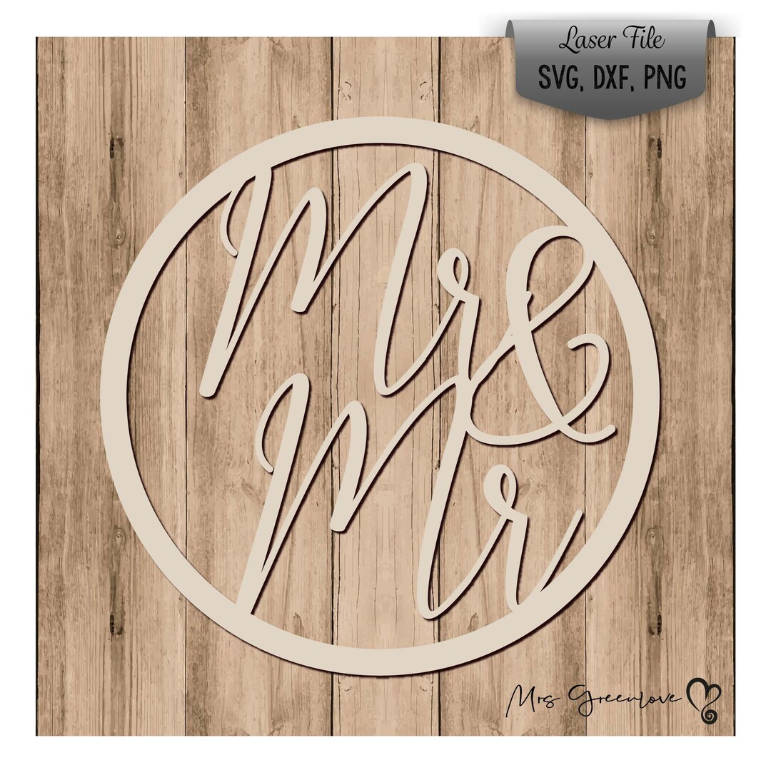 Laser File Mr & Mr Svg, Dxf, Png - Etsy