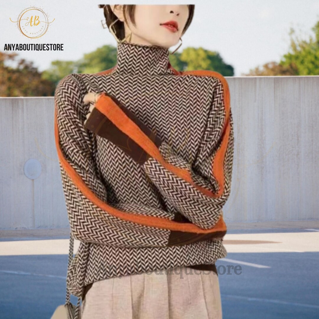 Y2k Chic Women Sweater Knitted Turtleneck Warm Stylish Sweaters Slim ...