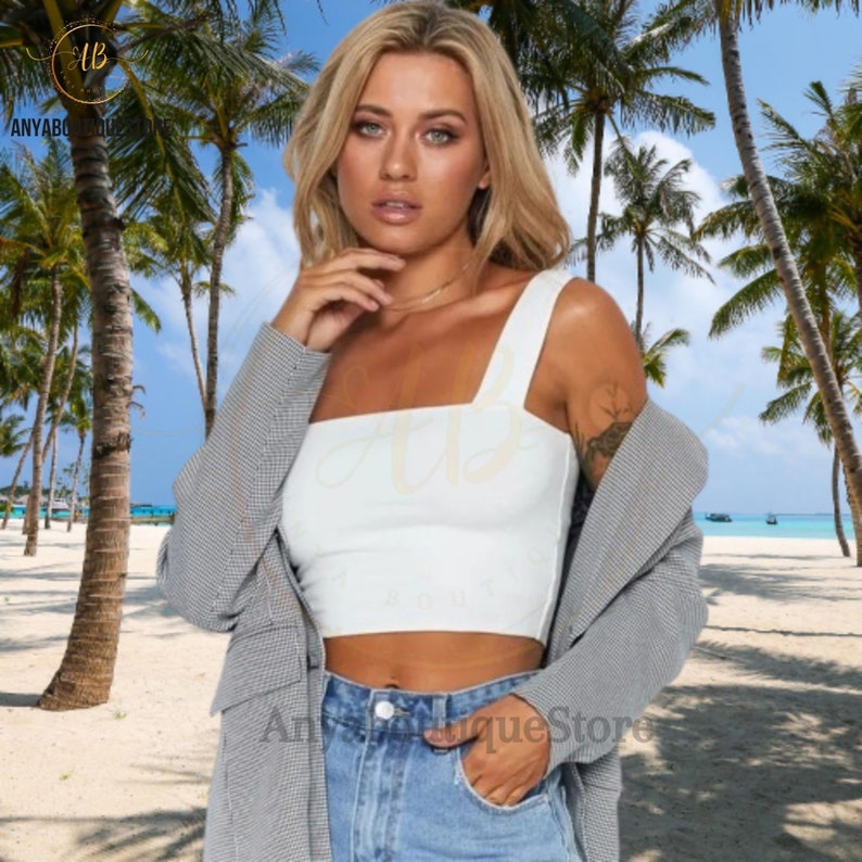 Women Black Casual Basic T Shirt Off Shoulder Cami Backless Tank Top