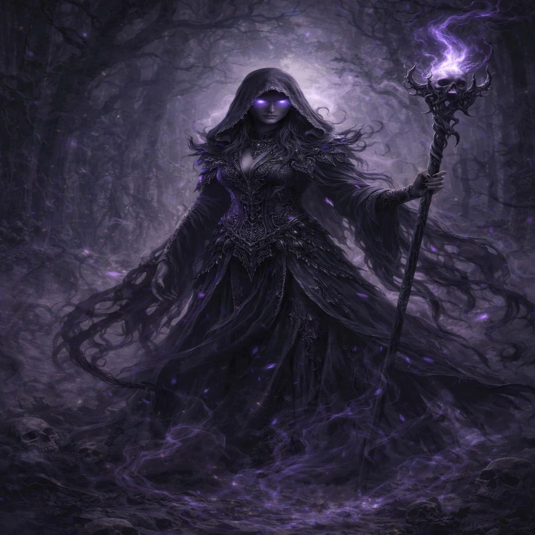 Hooded Shadow Witch Spirit Companion: Mystery, Guidance & Hidden Wisdom ...