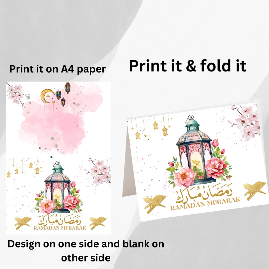 Set of 6 Cards Ramadan Mubarak | Ramadan Kareem Digital Card | Islamic ...