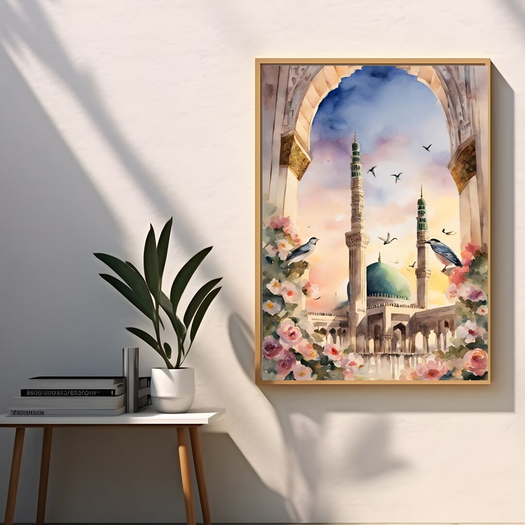 Masjid Nabawi Art | Al Masjid Al Nabawi Mosque | Prophets Mosque ...