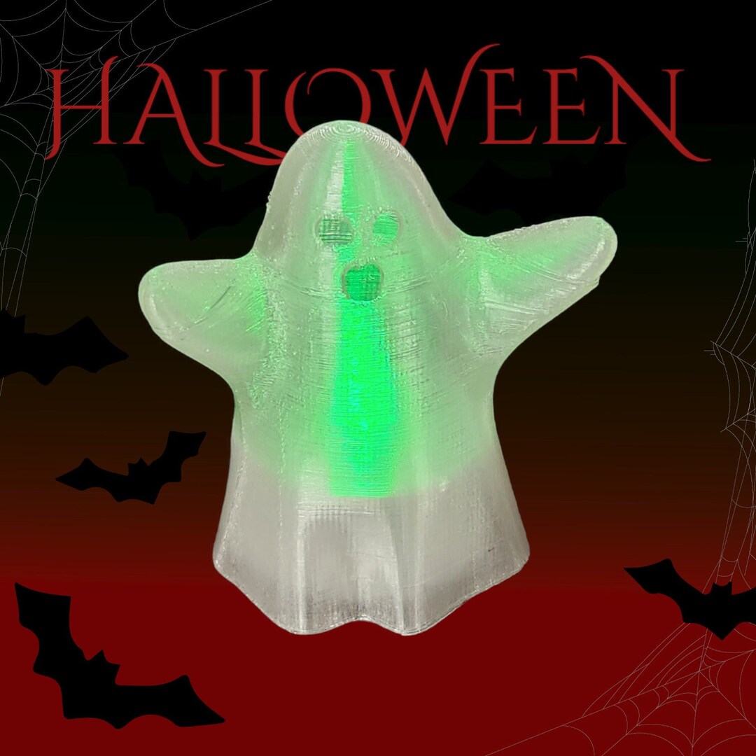 Glowing Tealight Multicolor 3D Printed Ghost - Etsy
