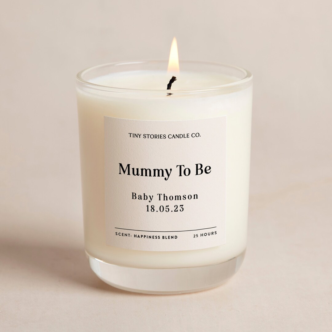 Mummy to Be Gift Personalised Candle Gift Soy Wax Essential Oil Candle ...