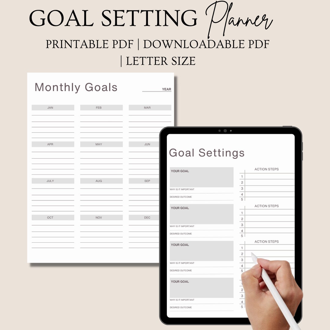 Goal Planner BUNDLE 2023 Goals Tracker PRINTABLE Goal - Etsy