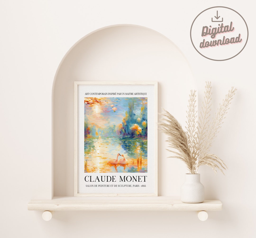 Swans Claude Monet Inspired Exhibition Poster Wall Art - Etsy