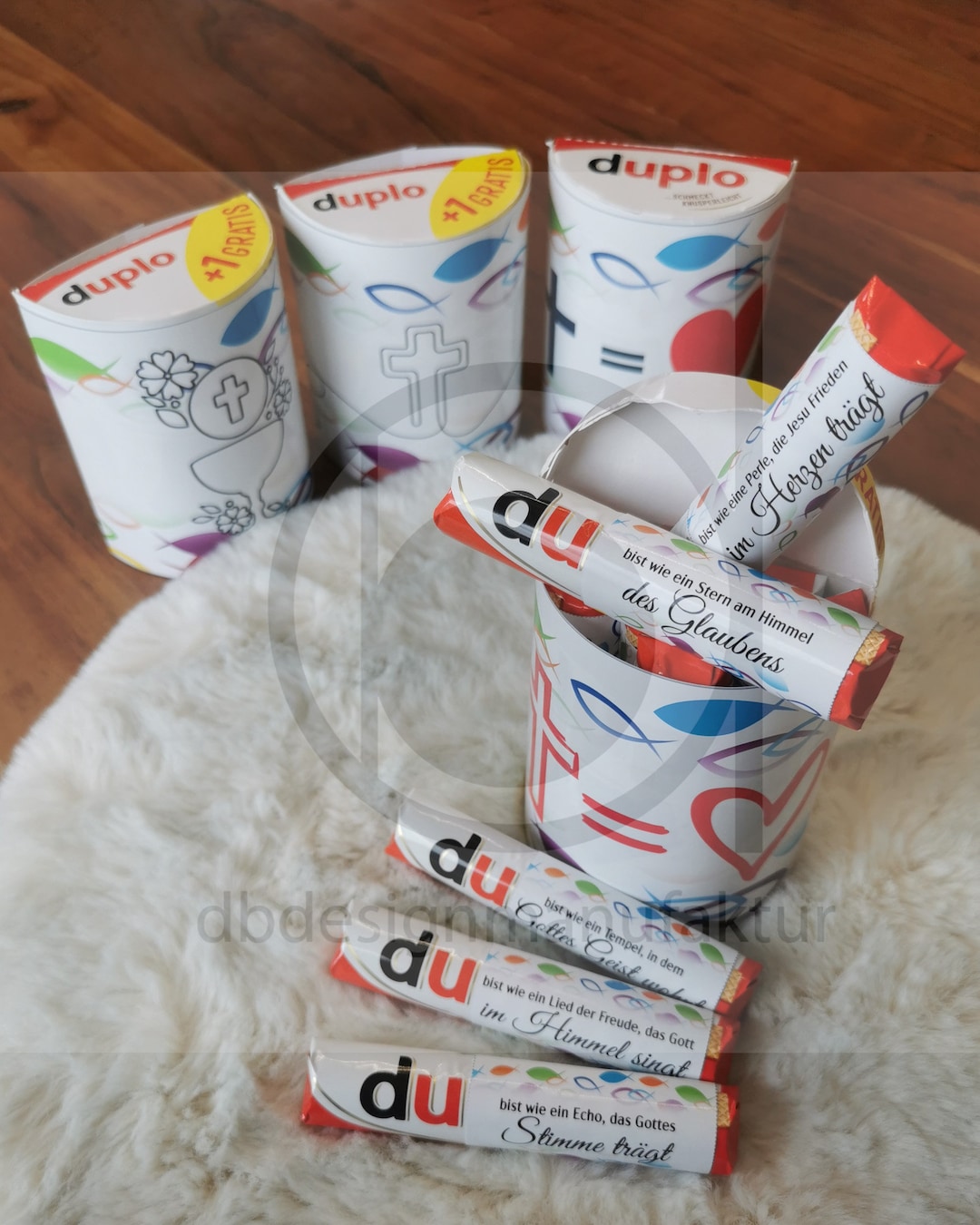 72 Digital Christian Confirmation Fish Rainbow Duplo Banderoles ...