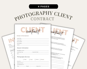 Photography Client Contract Template | Photography Forms | Client ...