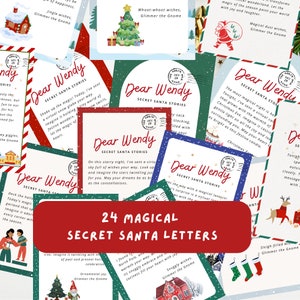 Secret Santa Letters With 24 Secret Santa Stories to Print Out,secret ...