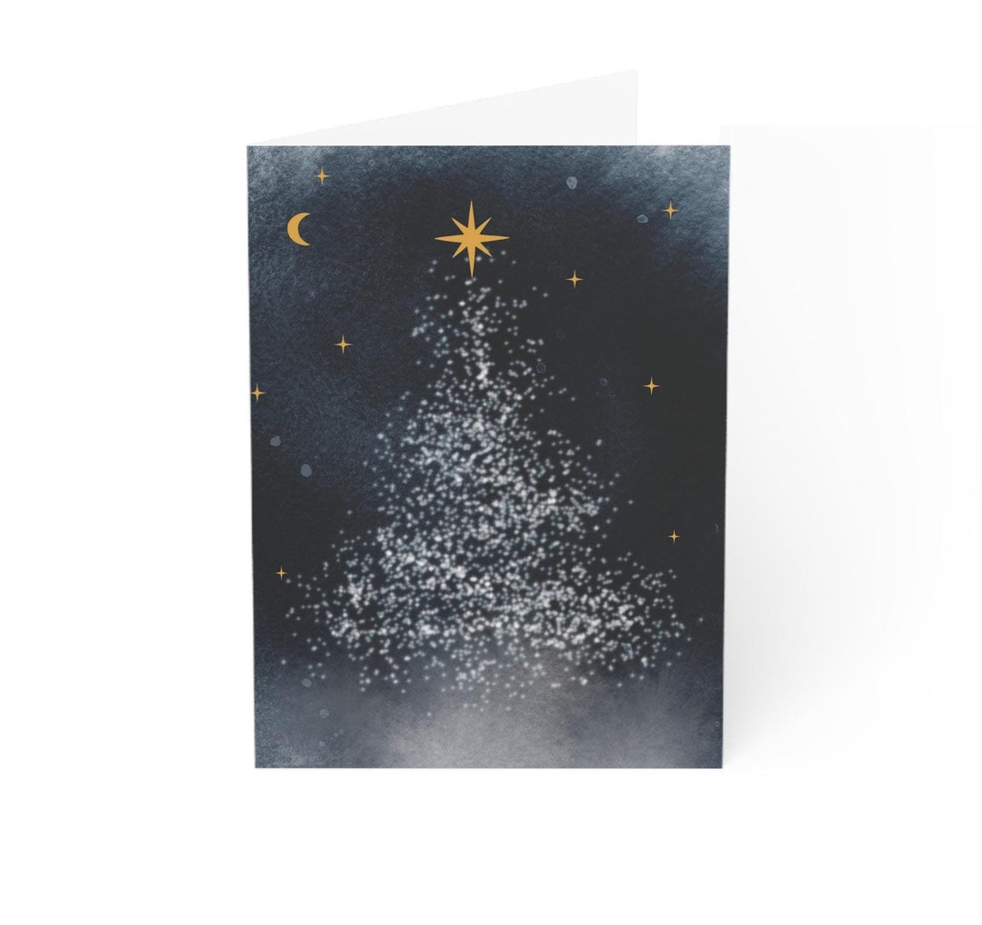 Lights Greeting Cards, Serene Winter Scene, Non Religious, Holiday ...