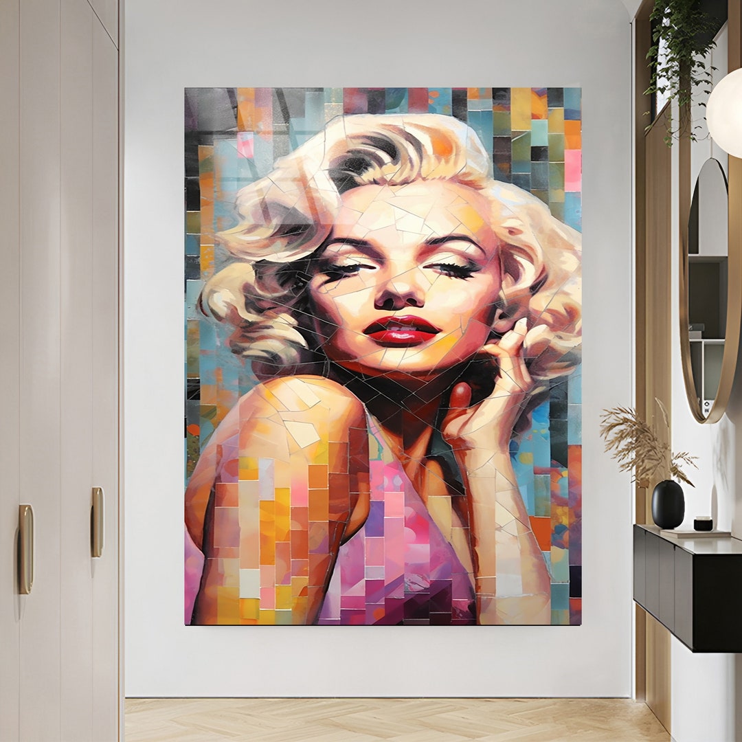 Merlin Monroe Wall Art, Merlin Monroe Glass Art, Fashion Wall Art ...