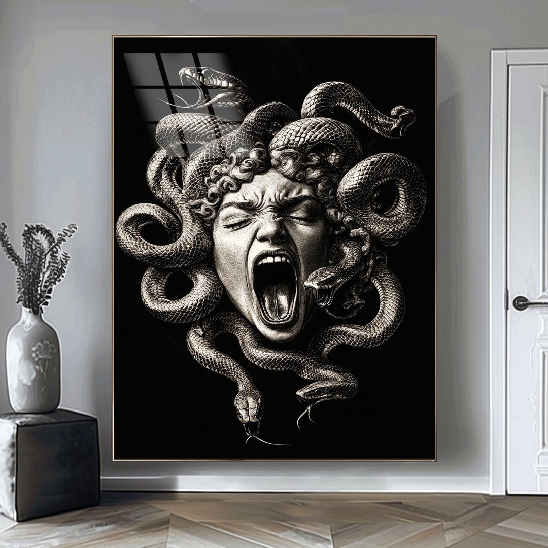 Medusa Wall Art Medusa Print Extra Large Wall Art Wall Hanging Custom ...
