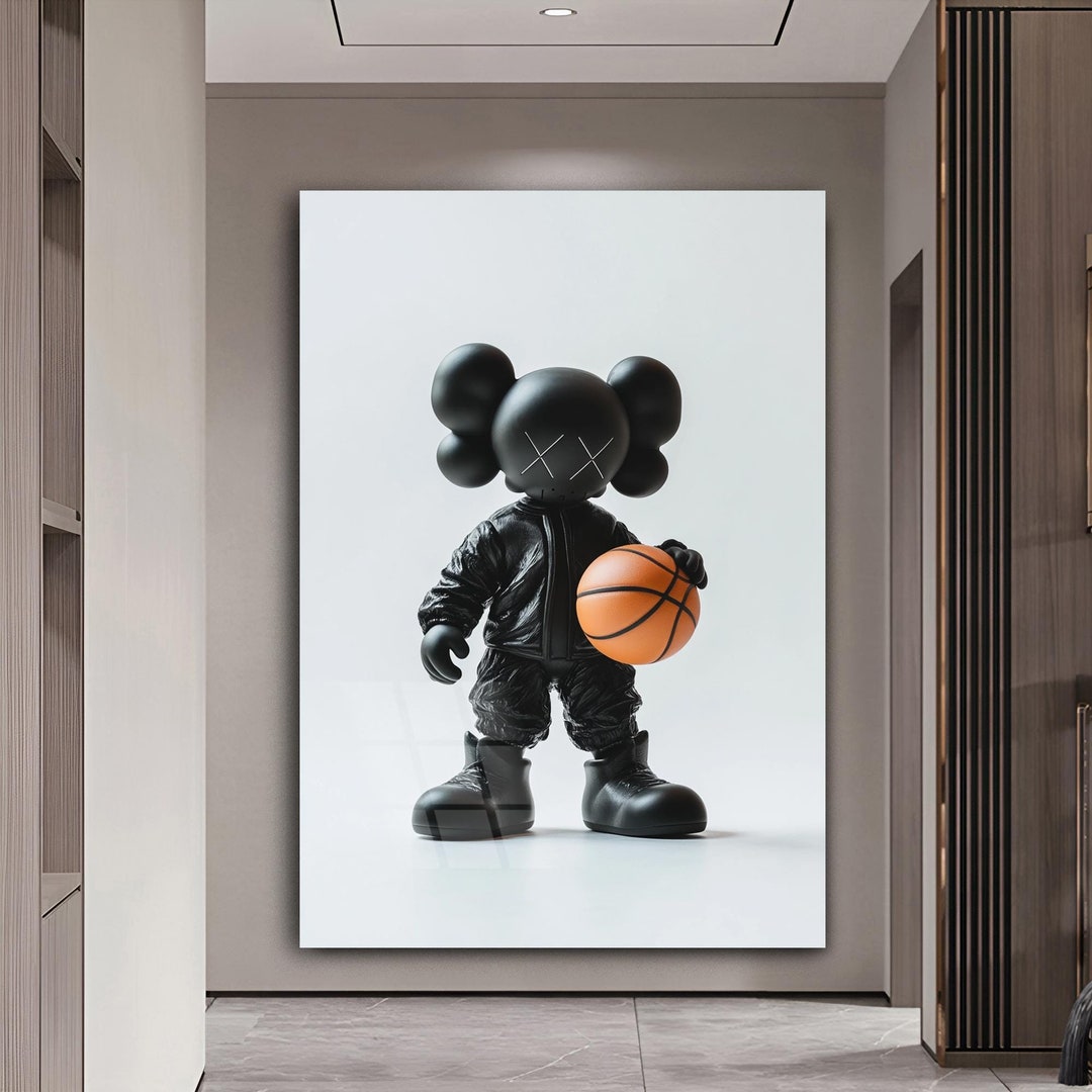 Black Kaws Art Motivational Wall Art Framed Artwork Christmas Gift ...
