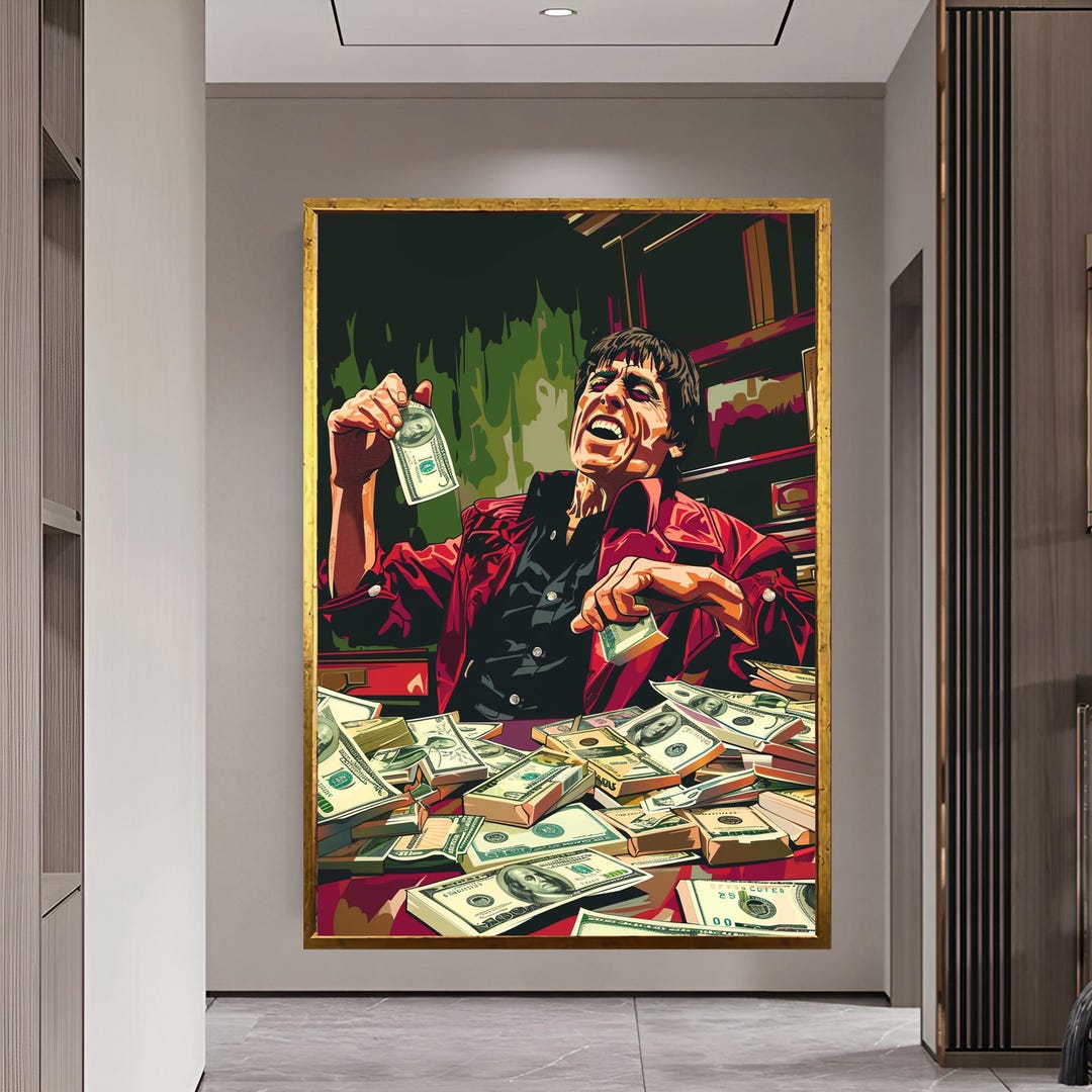 Scarface Canvas, Tony Montana Wall Art, Al Pacino Wall Art Large Wall ...
