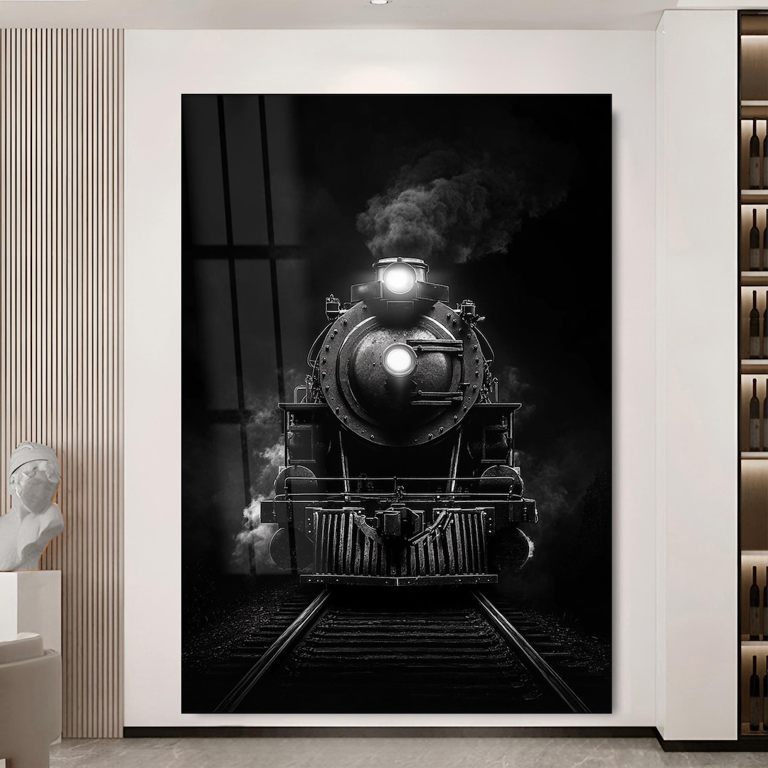 Steam Locomotive Wall Art Large Artwork Framed Art Interior Desing ...
