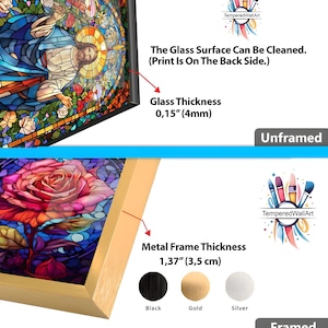 Islamic Art Tempered Glass Art Framed Islamic Art İslamic Gass Art ...