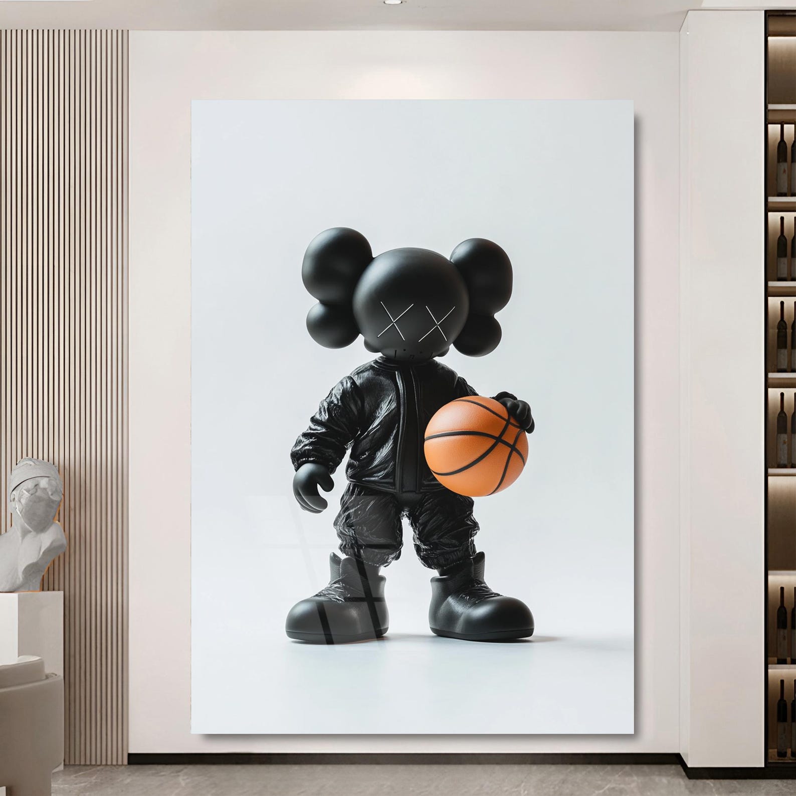 Black Kaws Art Motivational Wall Art Framed Artwork Christmas Gift ...