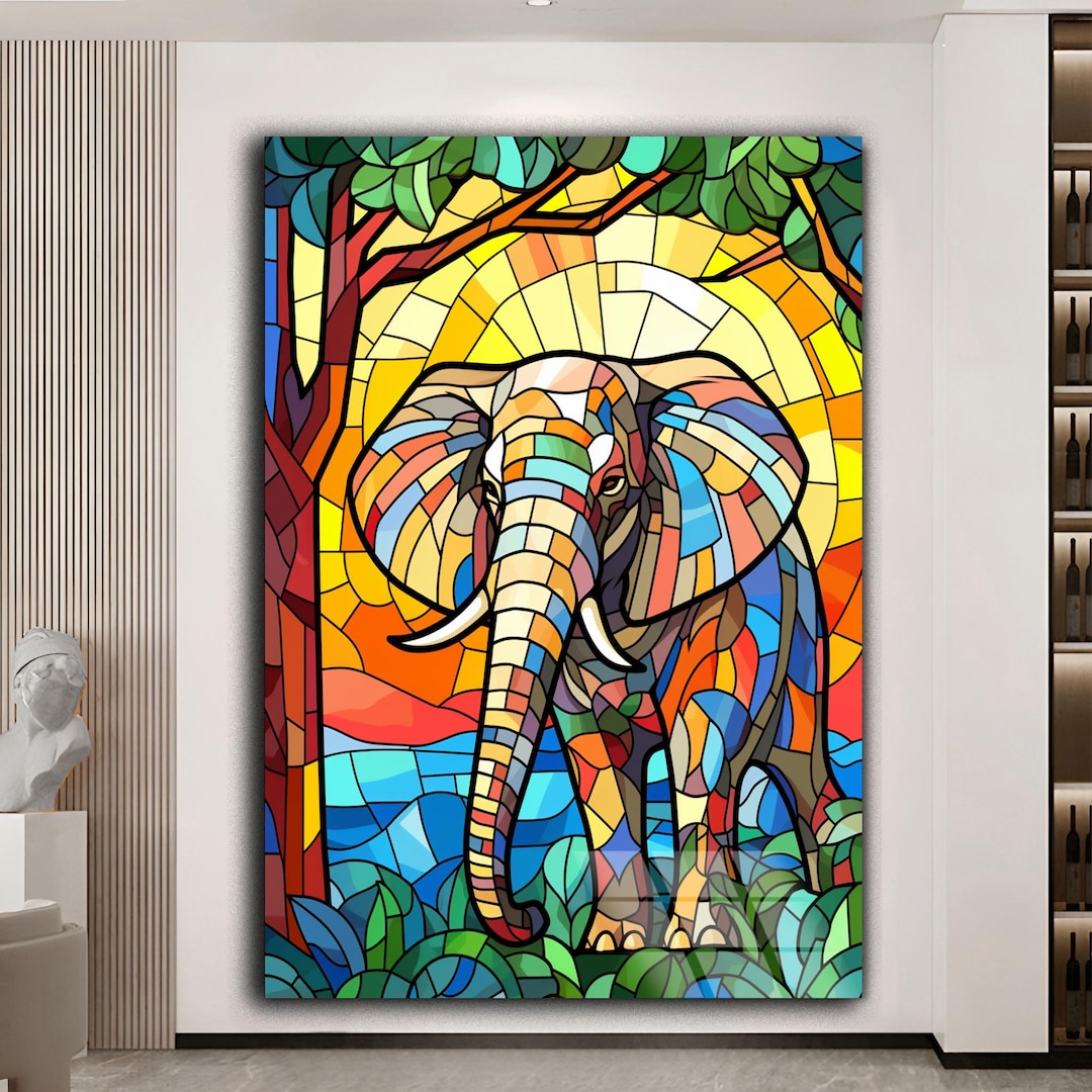 Elephant Decorations Elephant Pattern Glass Elephant Interior Design ...