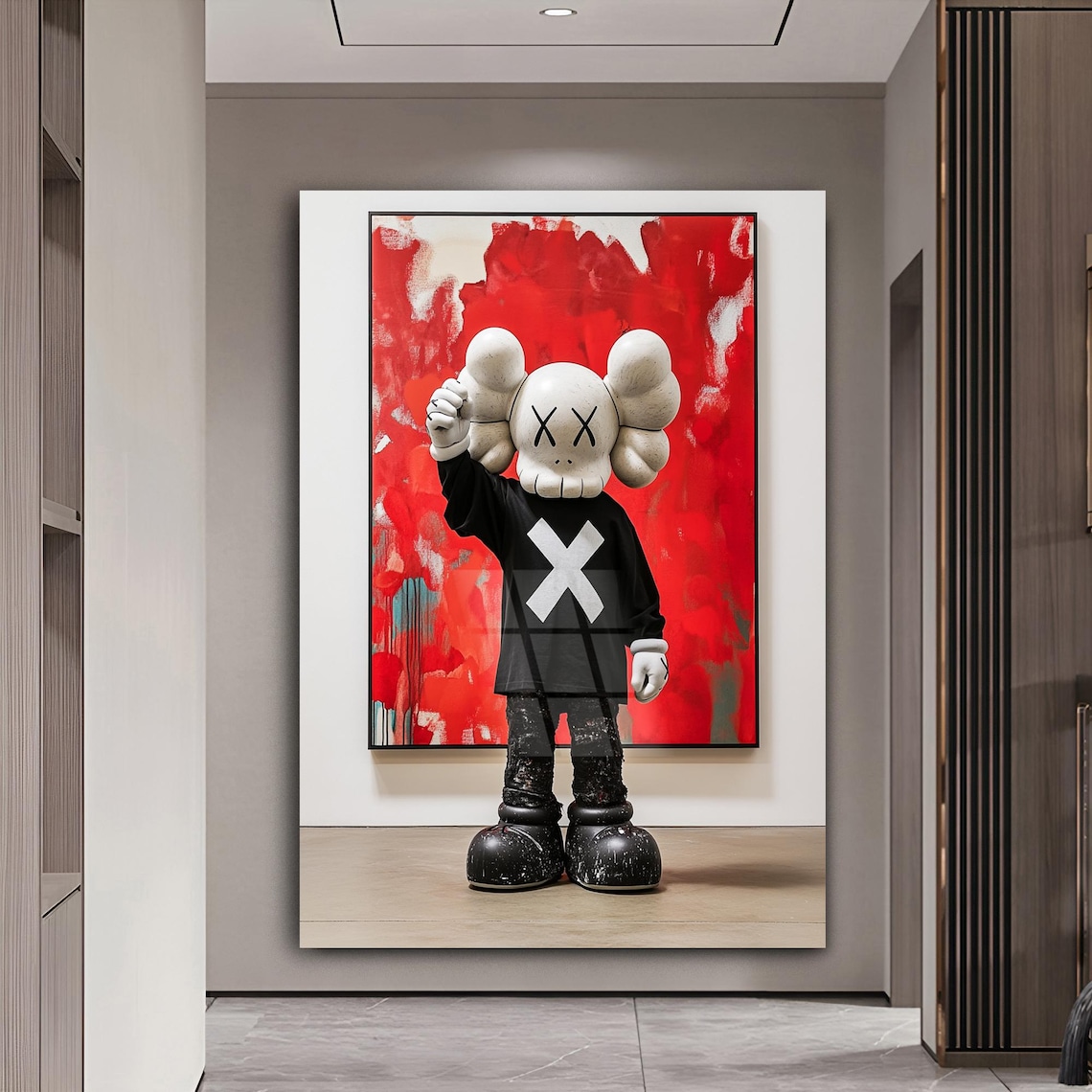 Kaws Wall Art Wall Hanging Framed Art Trendy Wall Art Christmas Gift ...