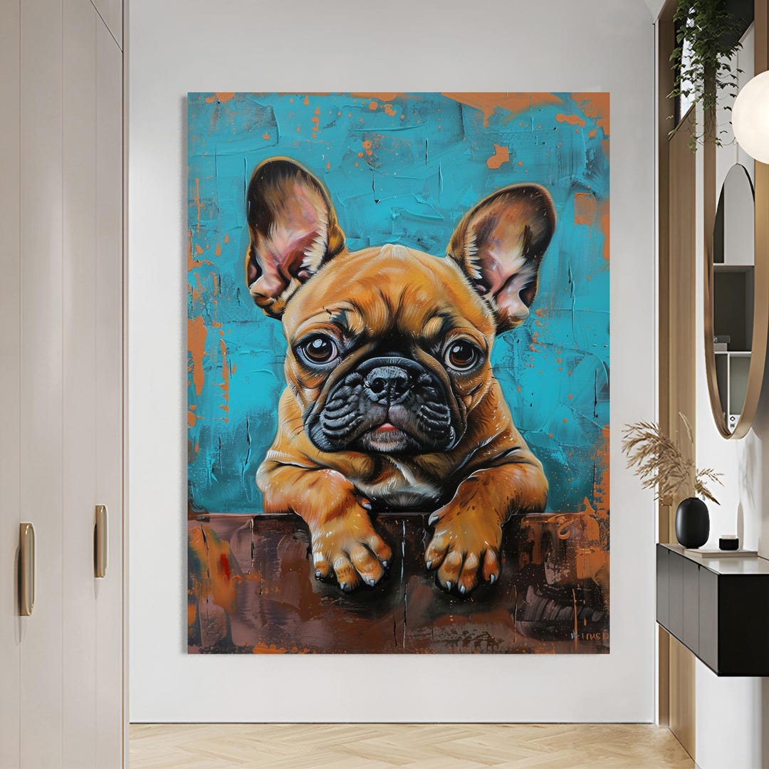 French Bulldog Art Print, Cute Frenchie Wall Decor, French Bulldog ...