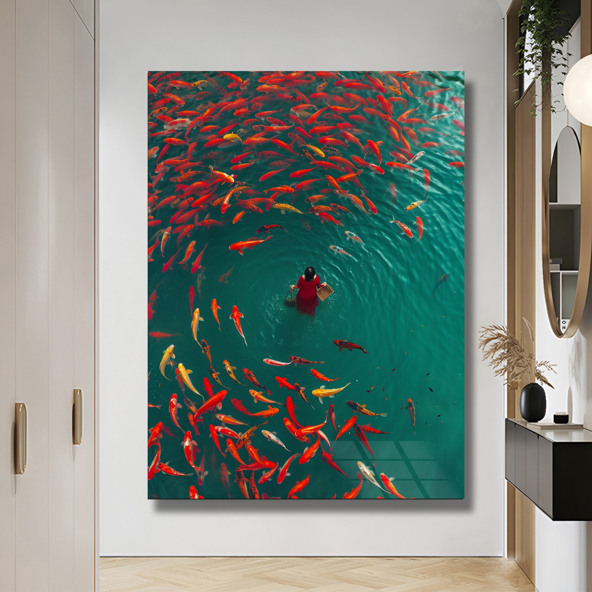 Landscape Glass Art Natural Wall Art Abstract Wall Decor Modern Wall ...