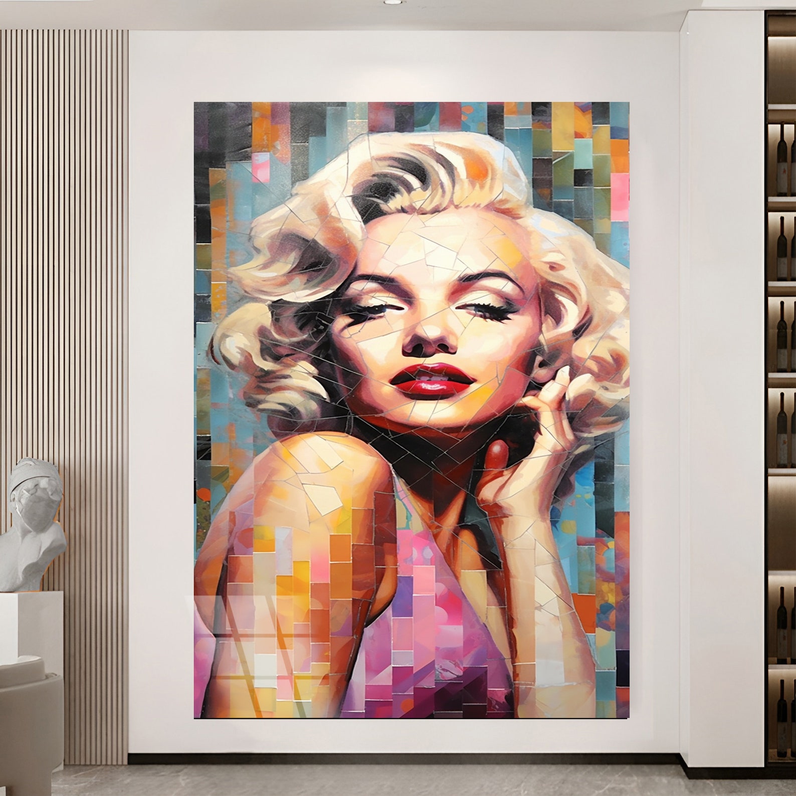 Merlin Monroe Wall Art, Merlin Monroe Glass Art, Fashion Wall Art ...