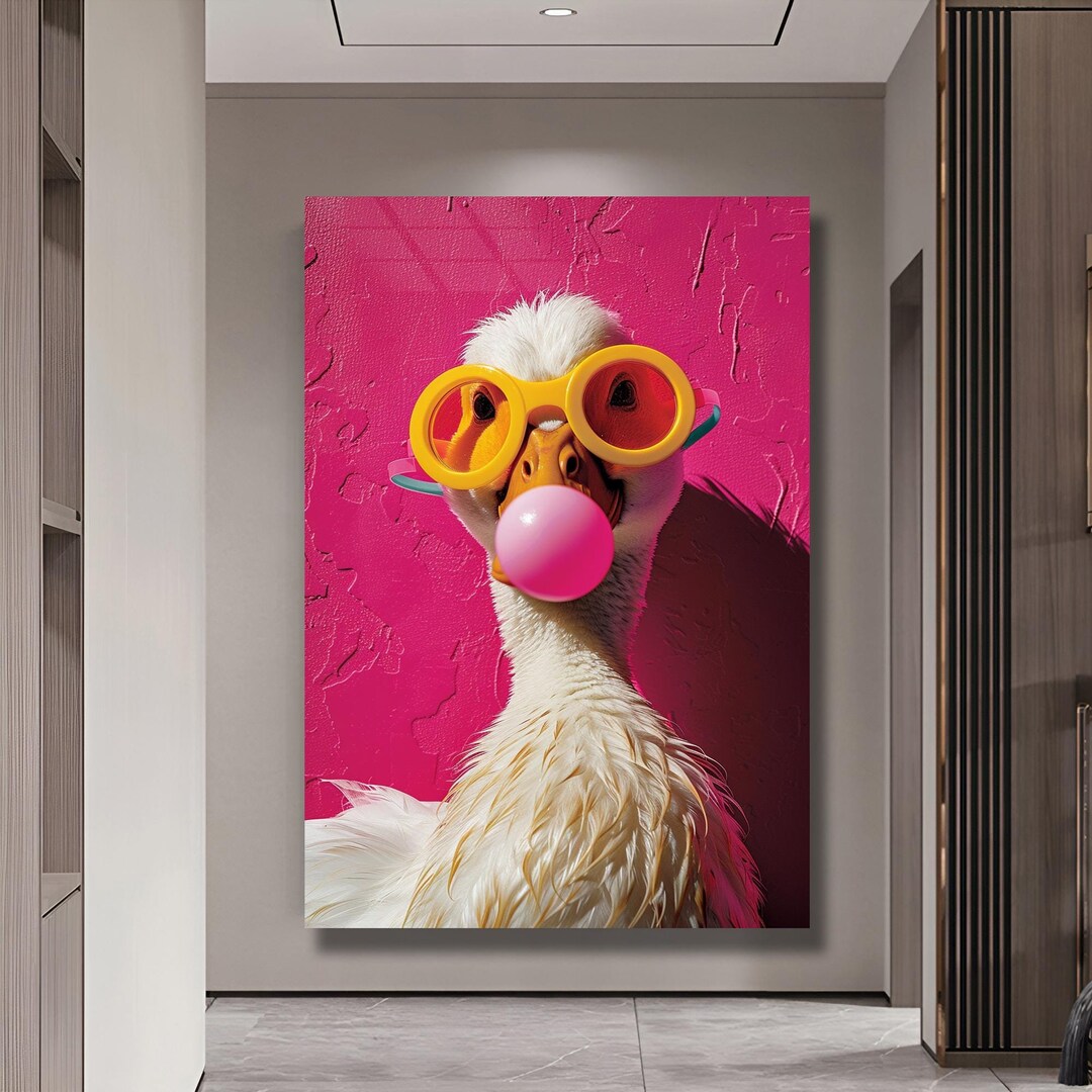 Duck Gift Duck Print Duck Wall Art Funny Animal Art Nursery Decor Gift ...