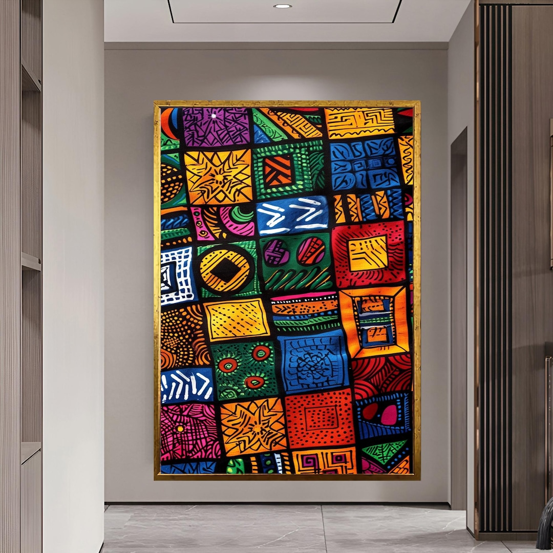 African American Art Canvas Wall Decor African Pattern Abstract Wall ...