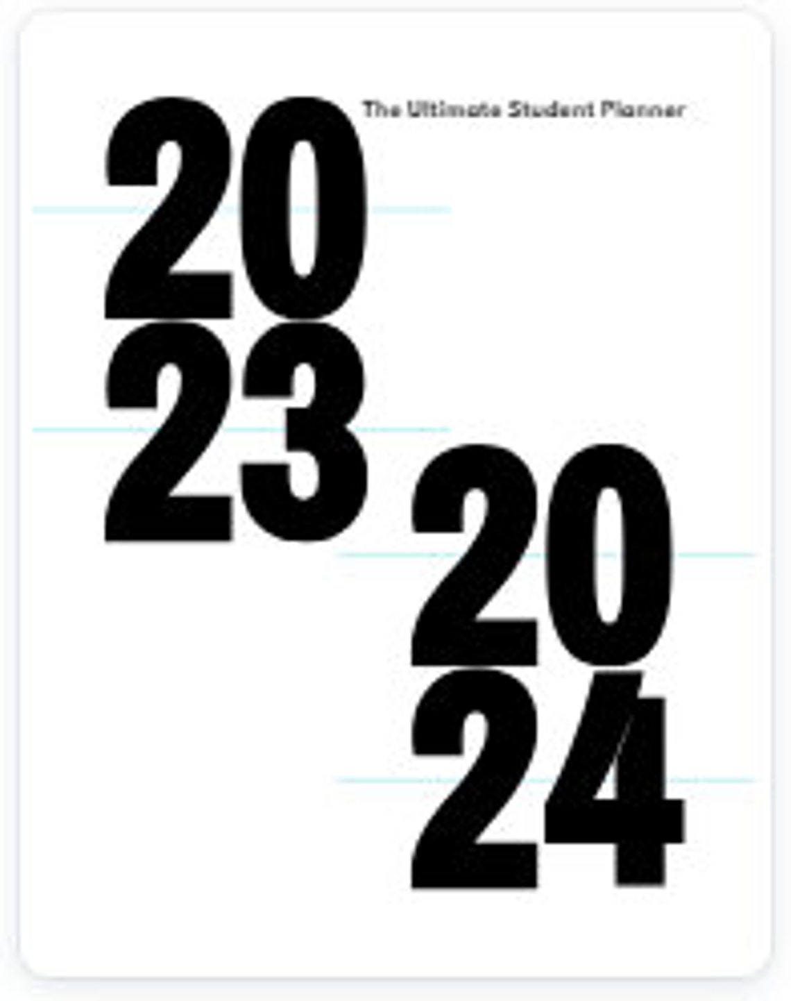 2023 2024 Student Planner, Academic Planner, School Planner, Assignment ...