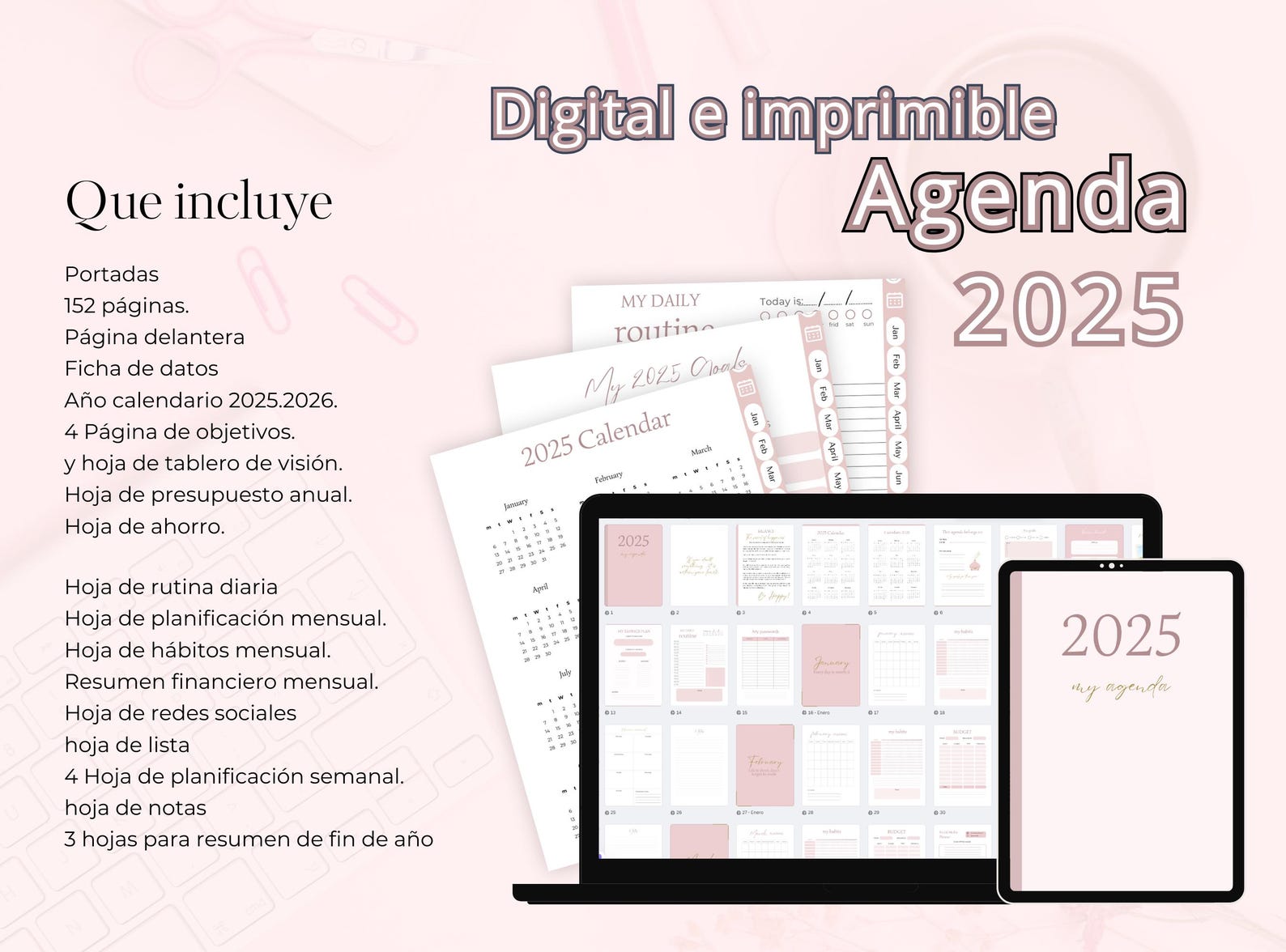 Agenda Editable 2025 2026 Agendas Imprimible Y Versión Digital ...