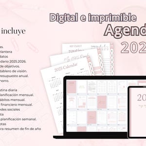 Agenda Editable 2025 2026 Agendas Imprimible Y Versión Digital. Plantillas Editables Minimalista ...