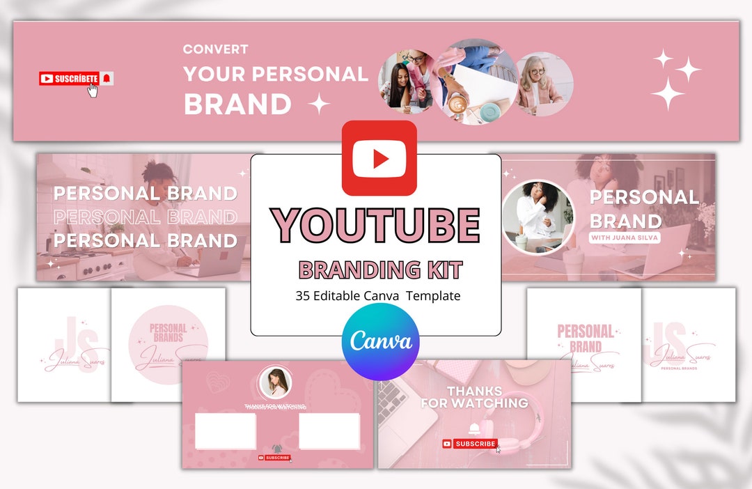Youtube Banner Templates and Thumbnails / Youtube Branding Kit in Canva ...