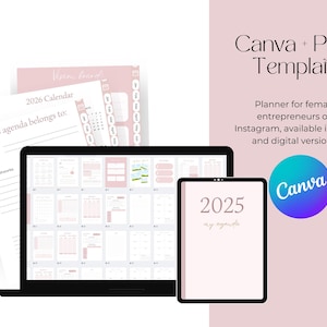 Agenda Editable 2025 2026 Agendas Imprimible Y Versión Digital. Plantillas Editables Minimalista ...