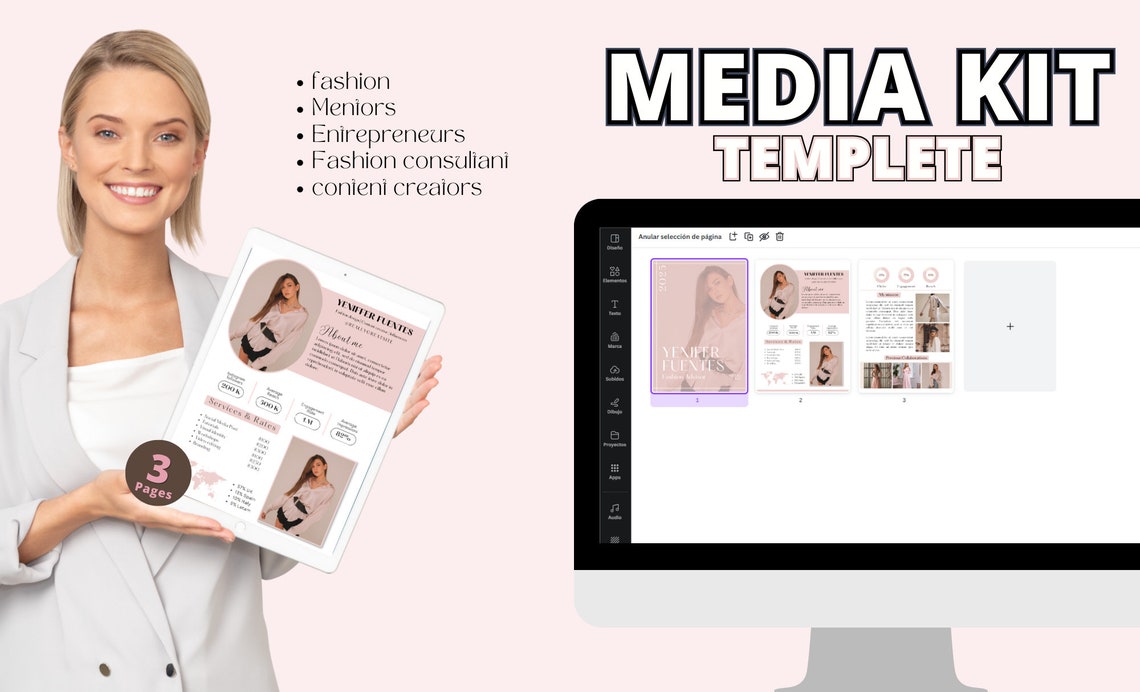 Media Kit Template Media Kit for Fashion Advisors and Influencers ...