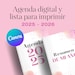 Agenda 2025 Agendas 2026 imprimible y versión digital. No necesitas Canva PRO - Etsy España