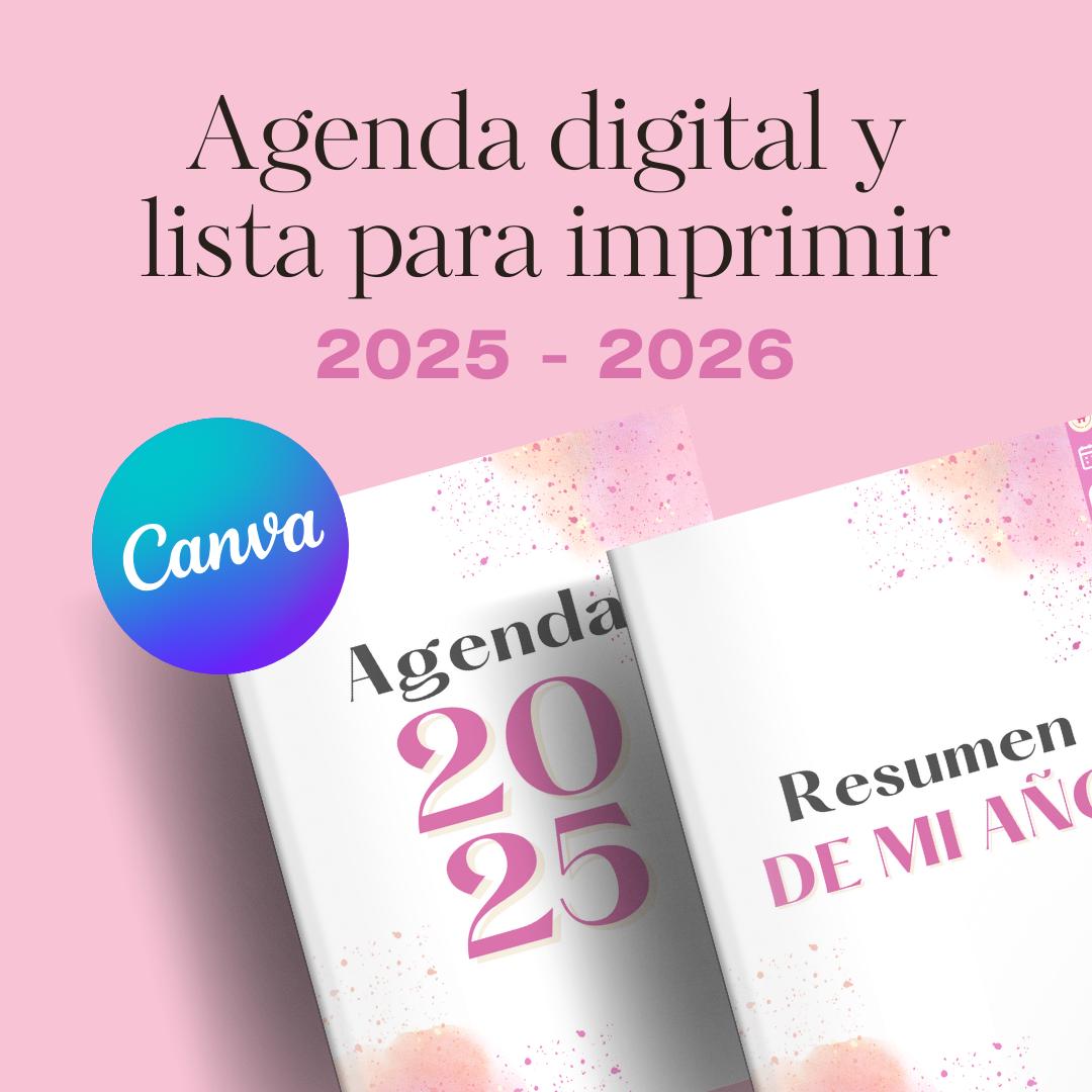 Agenda 2025 Agendas 2026 imprimible y versión digital. No necesitas Canva PRO - Etsy España