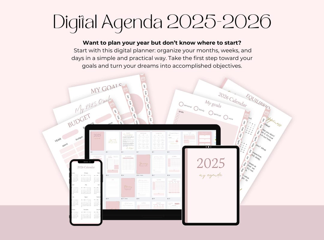 Agenda Editable 2025 2026 Agendas Imprimible Y Versión Digital ...